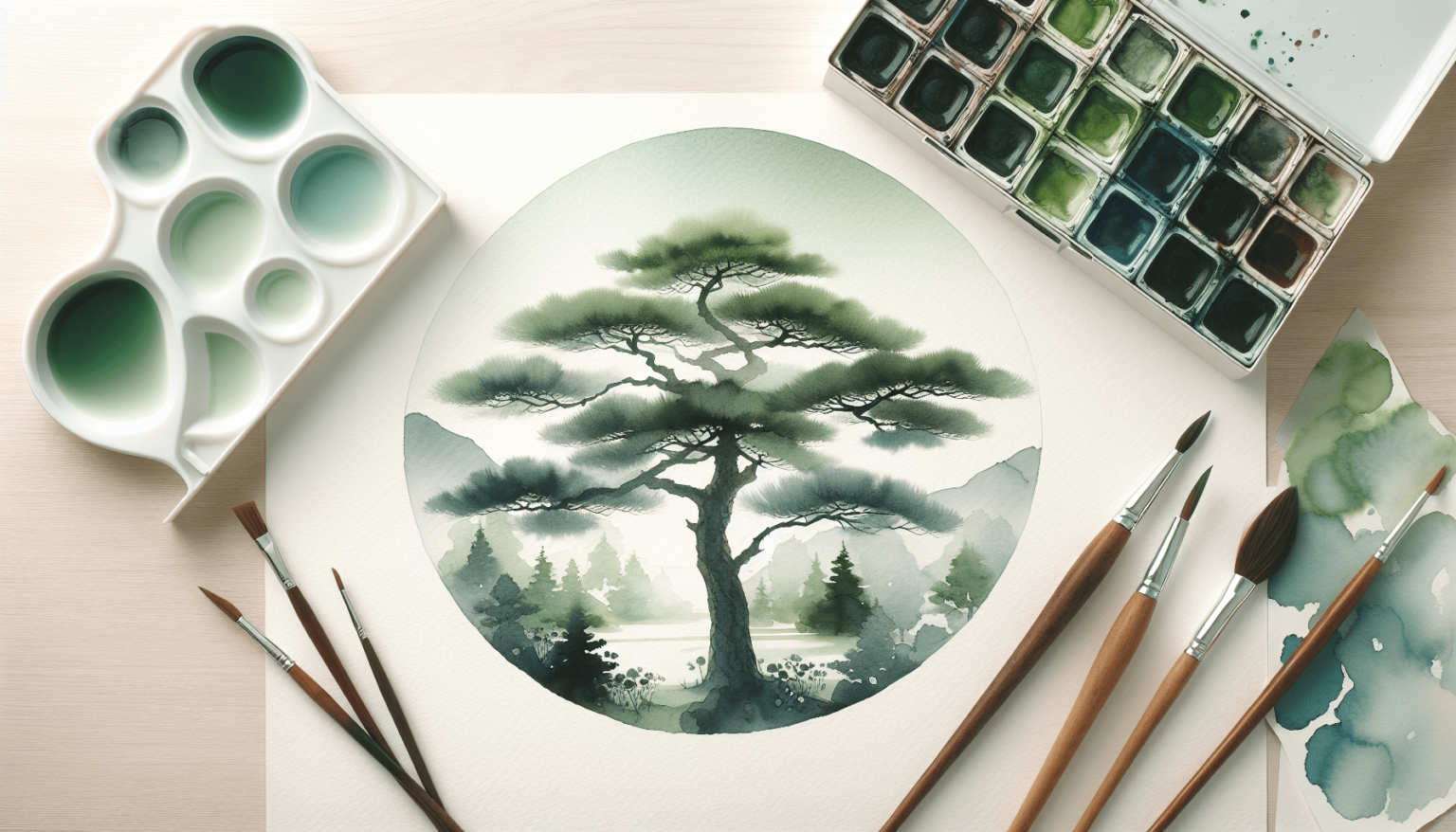 How To Paint Pine Trees In Watercolor - Paint Explained